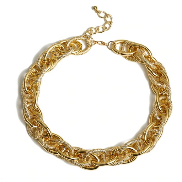Jewelry | Italian Style Brushed Gold Chain Necklace | Poshmark